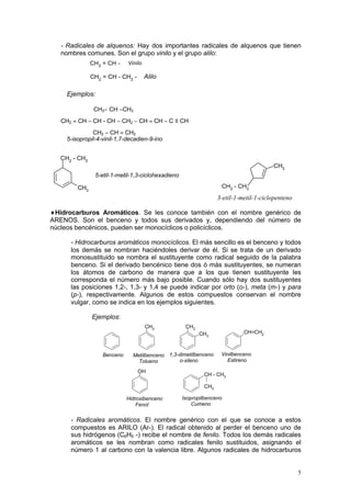 Química orgánica nomenclatura | PDF