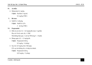 Y lệnh - Tim mạch - Nhi | PDF