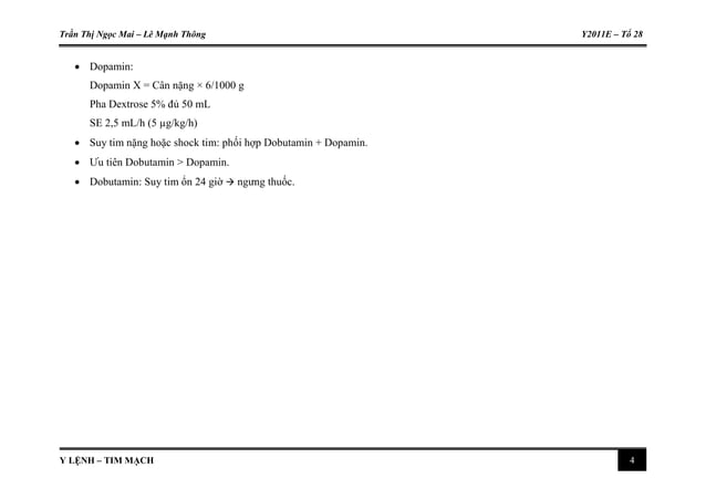 Y lệnh - Tim mạch - Nhi | PDF