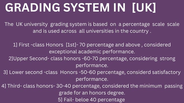 Comparison of grading system of different countries | PPT