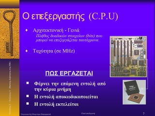 Υλικό Υπολογιστή (Hardware) | PPT