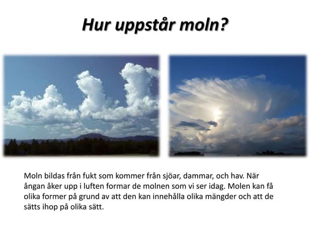 Fakta om moln | PPTX