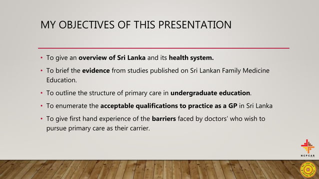Primary Care Education for Doctors | PPT
