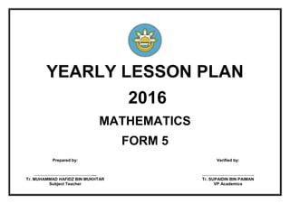 Ylp maths form 5 2016 | PDF