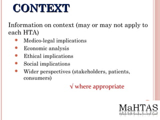 Health Technology Assessment : Interpreting a HTA report | PPT