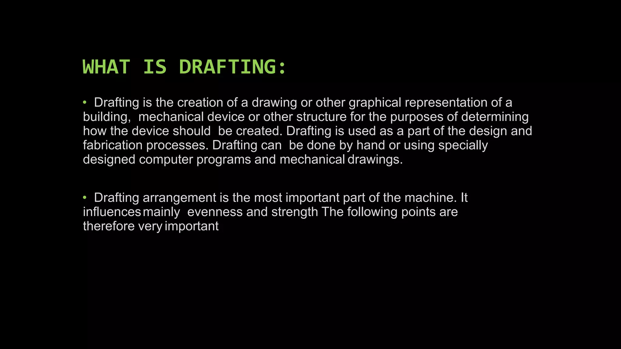 DIFFERENT TYPES OF DRAFTING SYSTEMS | PPTX