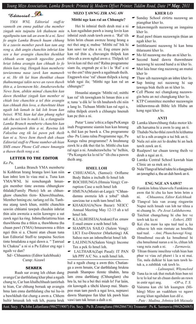 Yma wnl 01 05-11 | PDF