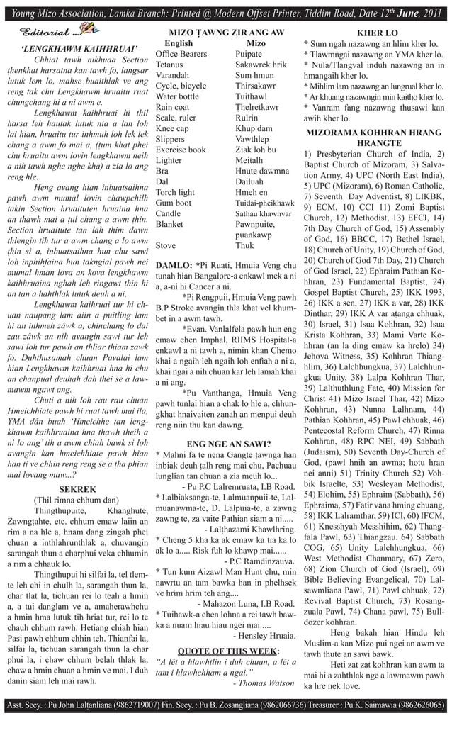 Yma wnl 12 06-11 | PDF