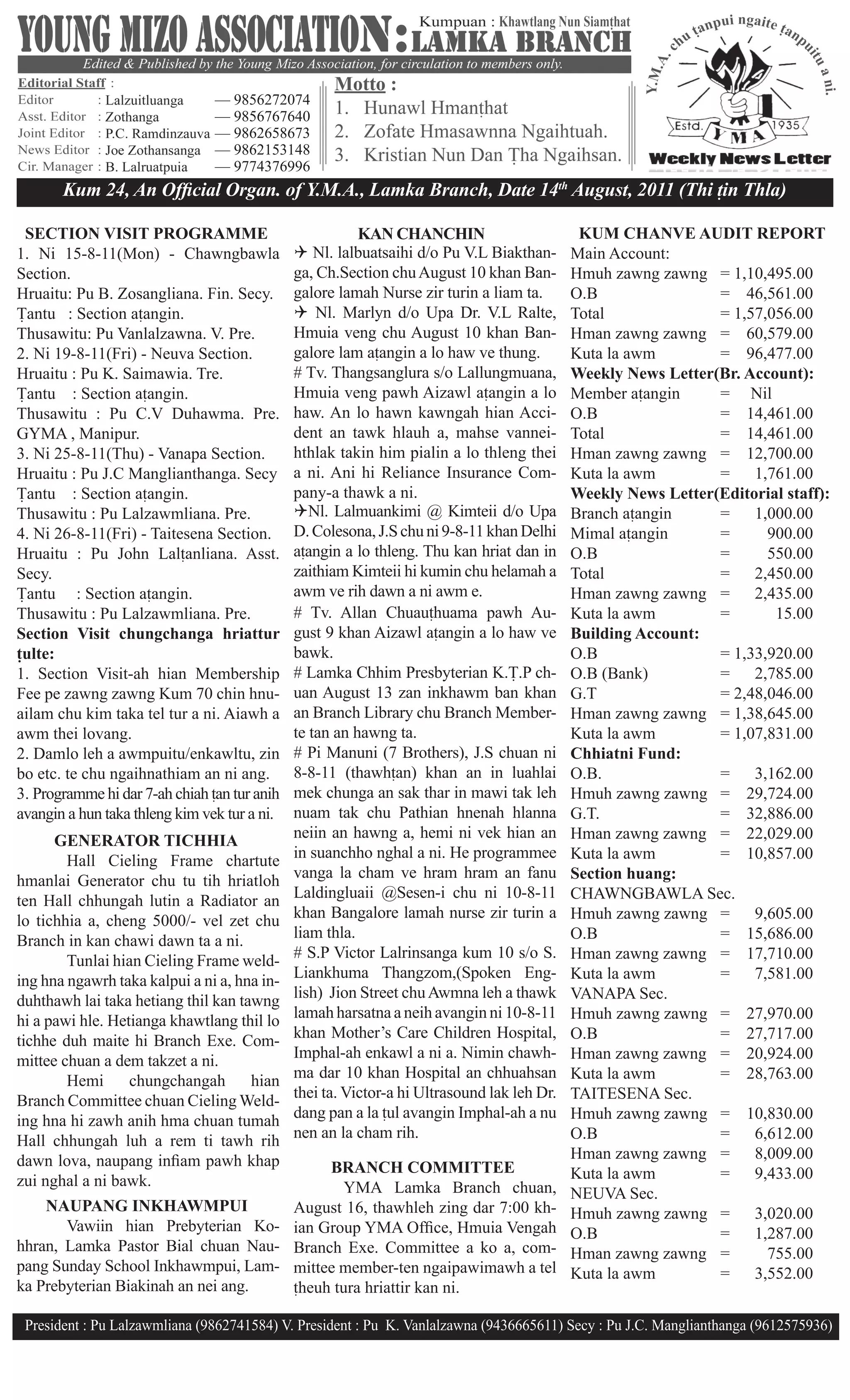 Yma wnl 14 08-11 | PDF