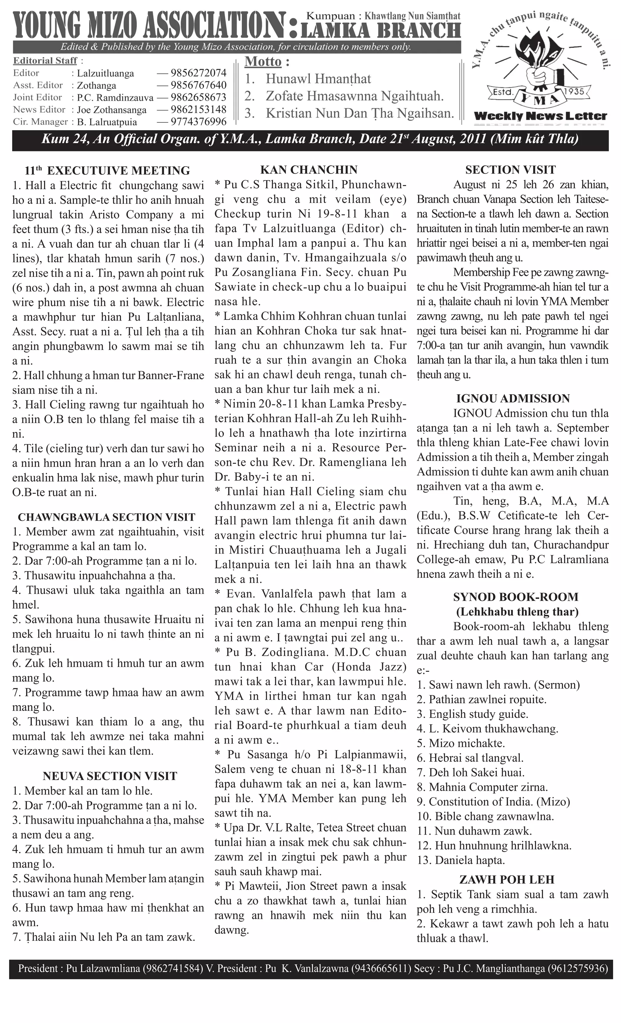 Yma wnl 21 08-11 | PDF