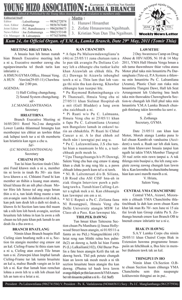 Yma wnl 29 05-11 | PDF