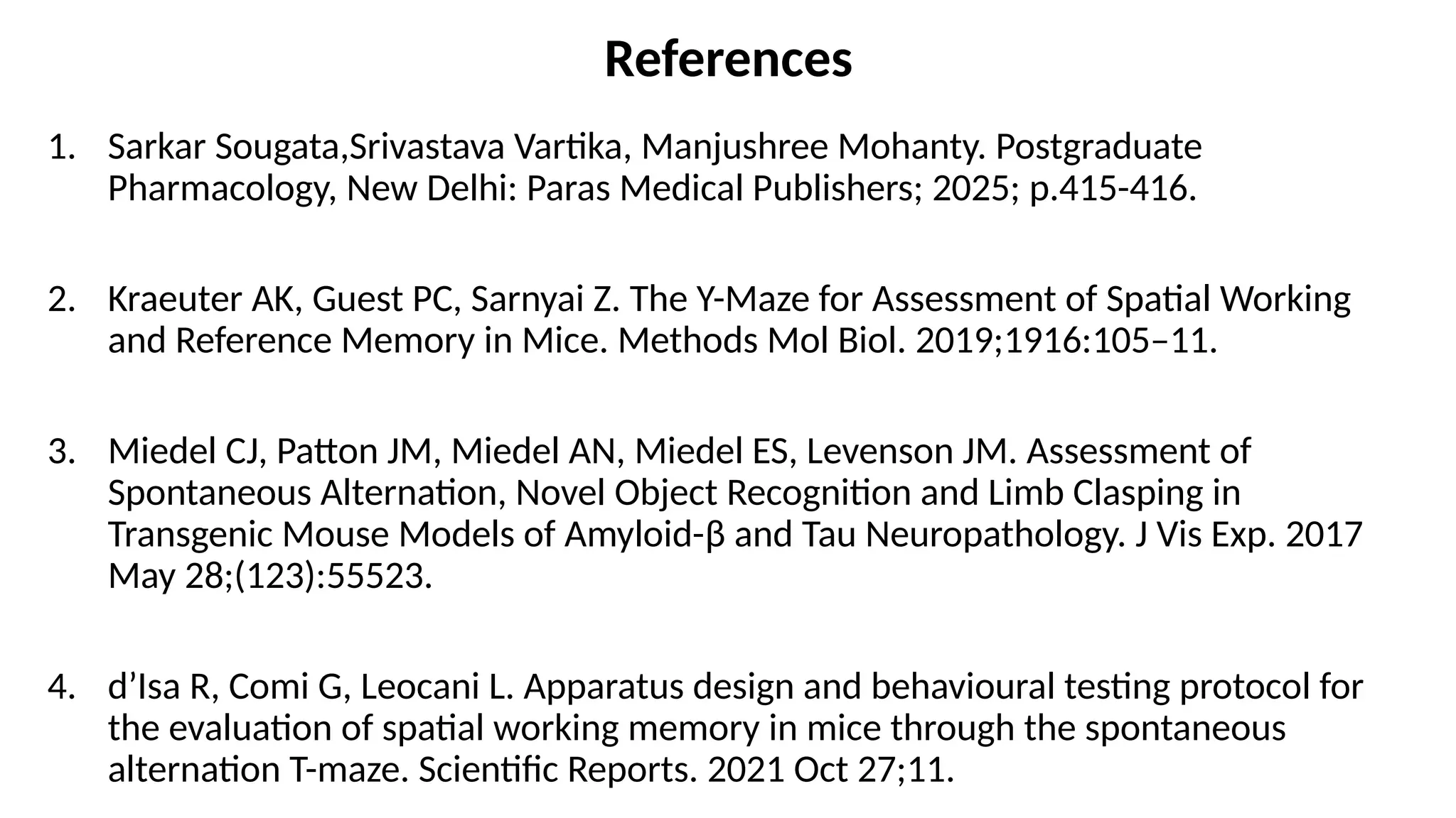Y–Maze detailed SOP with both spontaneous and reward based alteration ...