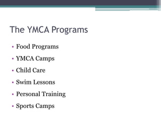 Ymca presentation | PPTX