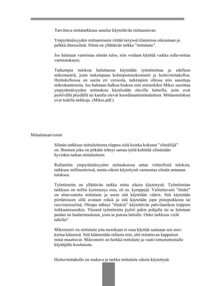 Ympyrämäisyyden mittaaminen raportti | DOCX