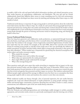 Extending media literacy: How young people re-mix and transform media ...