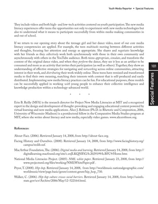 Extending media literacy: How young people re-mix and transform media ...