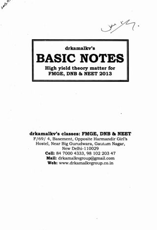 Basic notes fmge | PDF