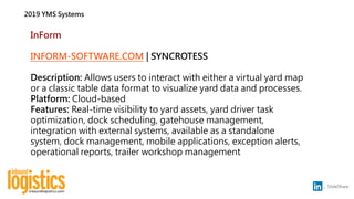 YMS Vendor Research - 2019 | PDF | Logistics | Business