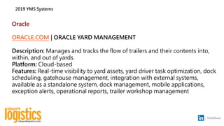 YMS Vendor Research - 2019 | PDF | Logistics | Business