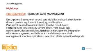 YMS Vendor Research - 2019 | PDF | Logistics | Business