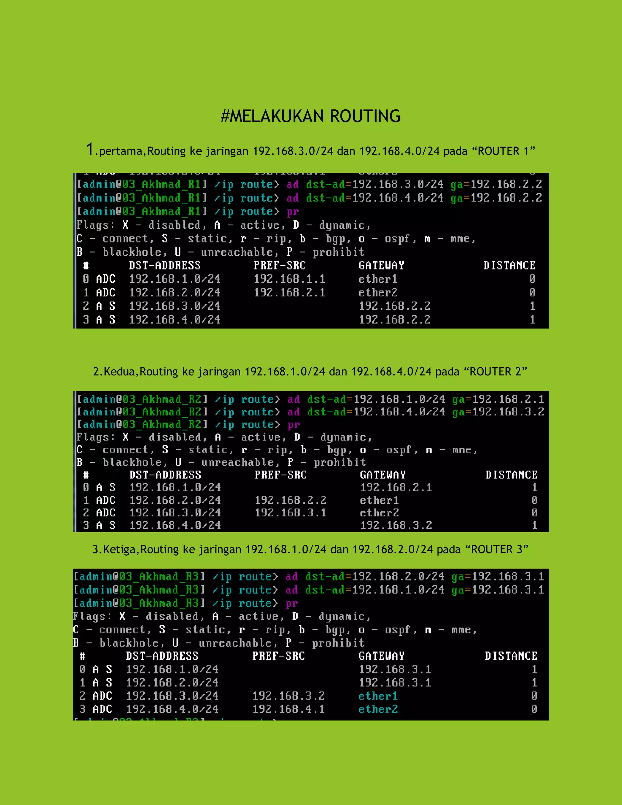 Routing mikrotik 100% work | DOCX