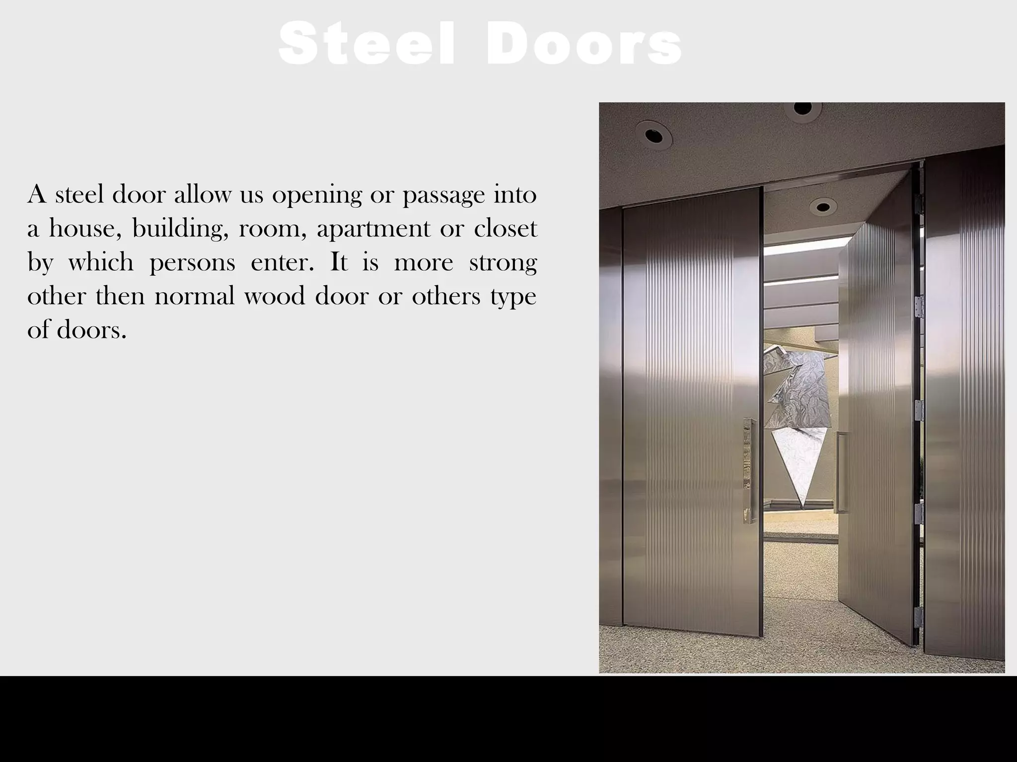Types and Uses of Steel Doors | ODP
