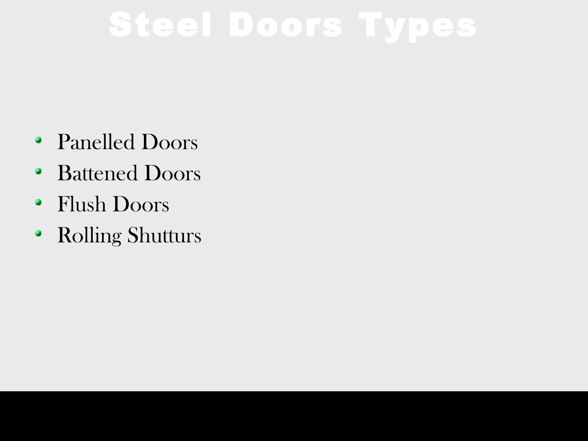 Types and Uses of Steel Doors | ODP