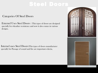 Types and Uses of Steel Doors | ODP