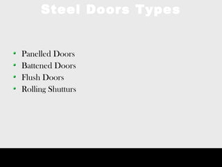 Types and Uses of Steel Doors | ODP