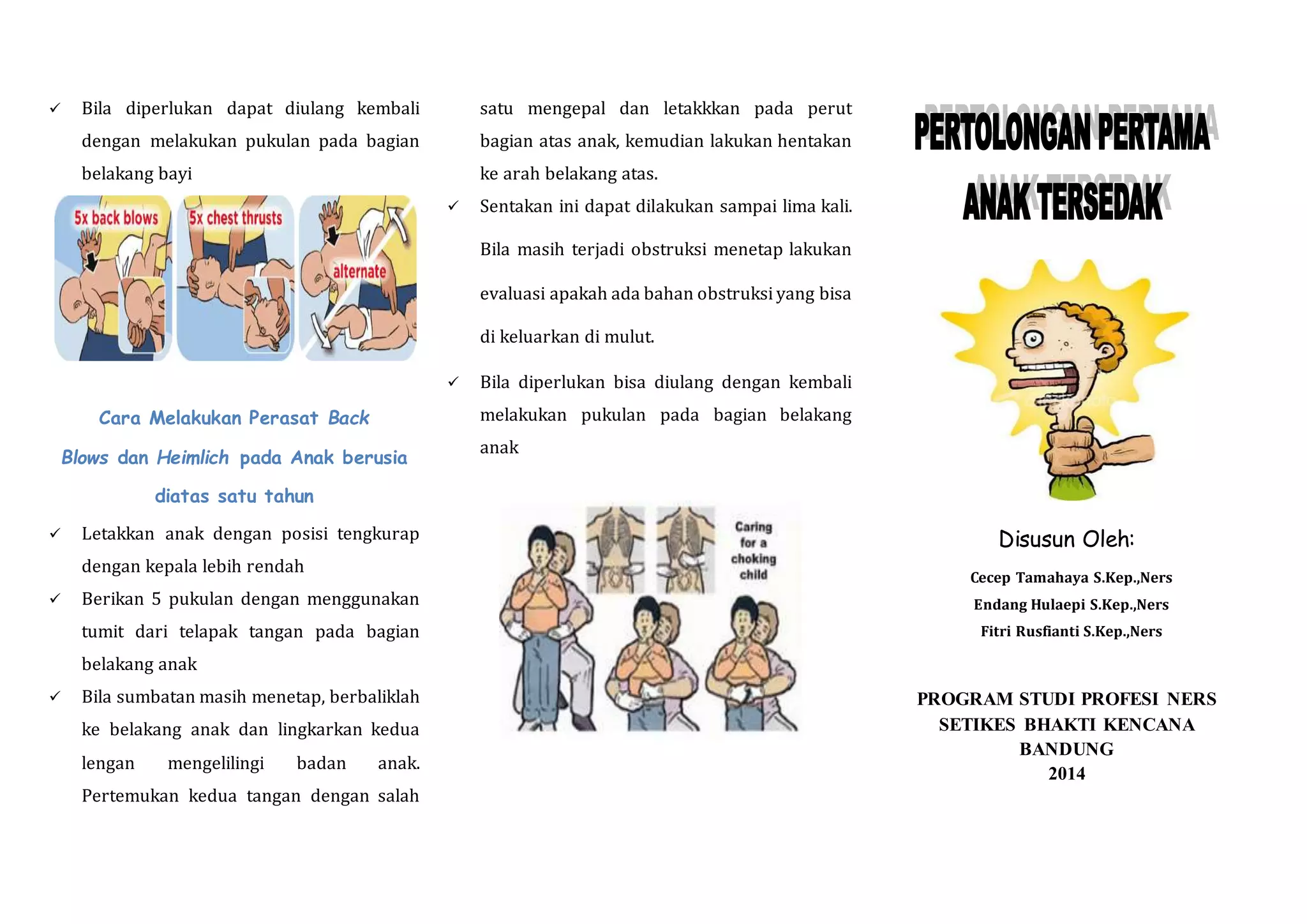 Leaflet pertolongan pertama pada anak tersedak | DOCX
