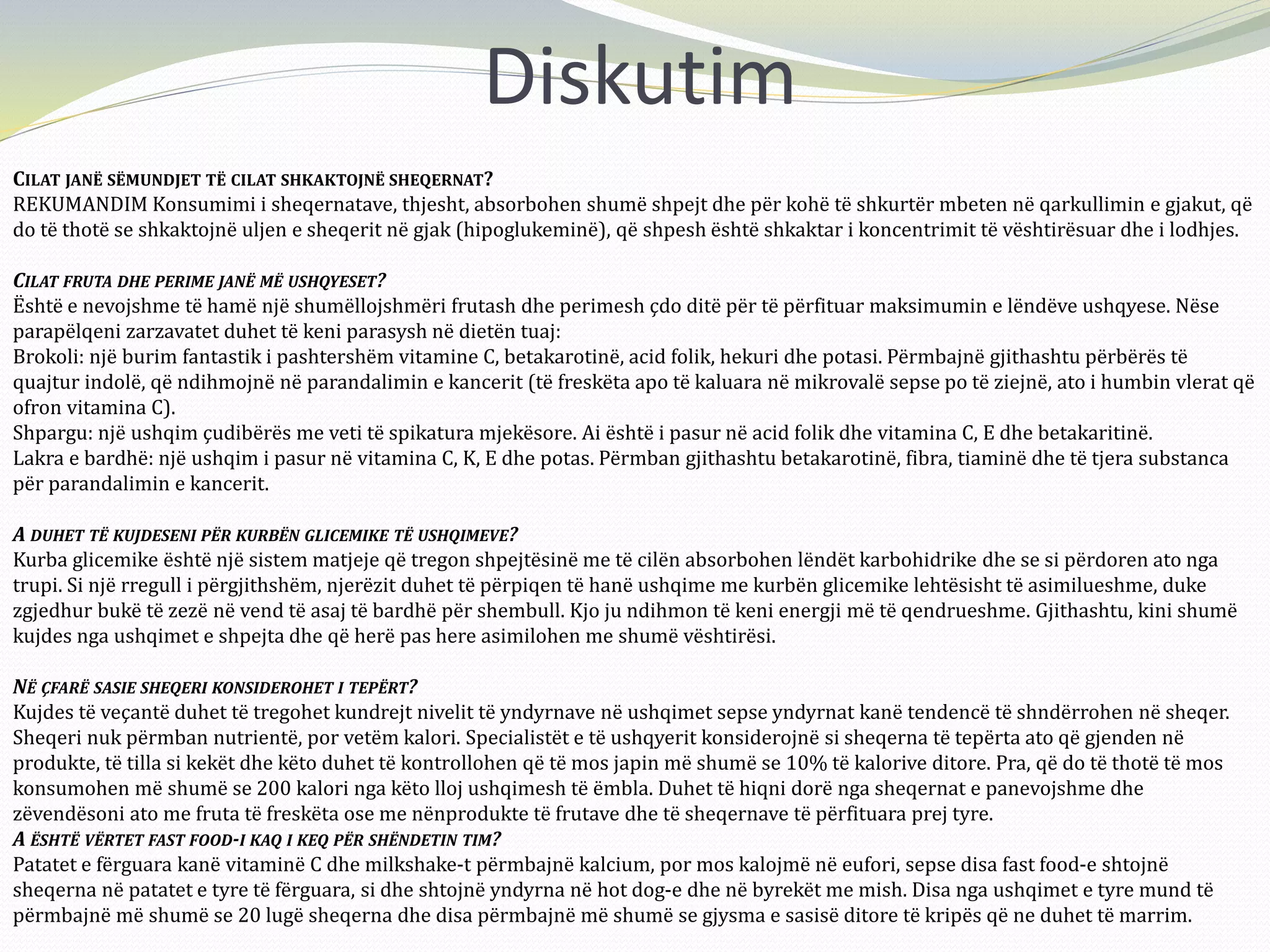 Yndyrat dhe sheqernat | PPTX