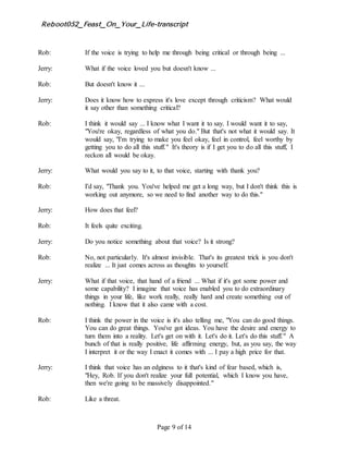 Reboot Podcast #52 — Feast on your life | DOCX