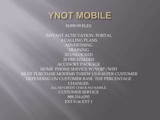 Ynot Mobile | PPT