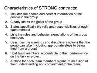 Ynt writing group contracts | PPT