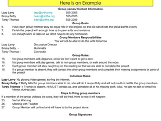 Ynt writing group contracts | PPT