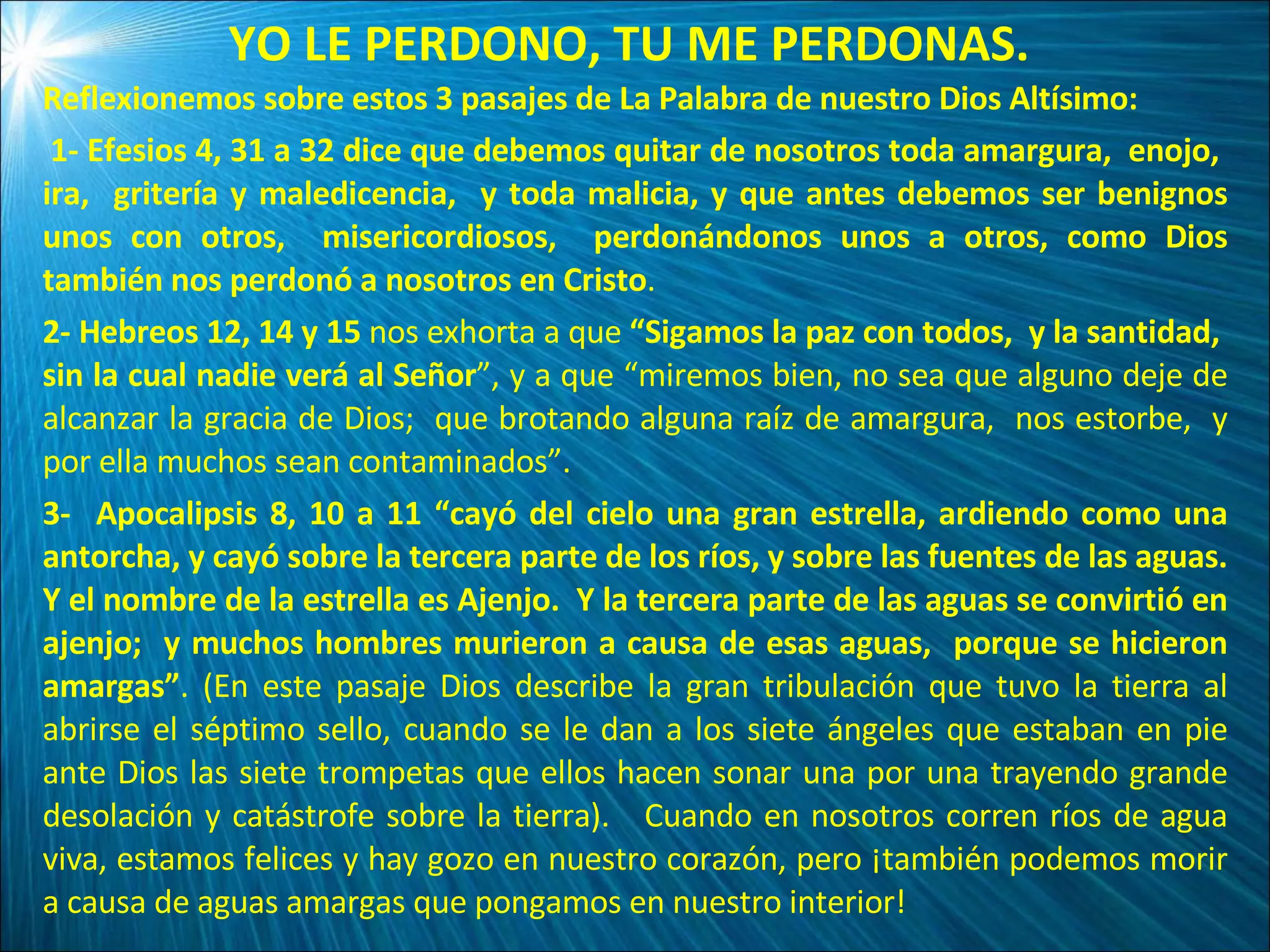 Yo Le Perdono, Tu Me Perdonas | PPT