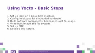 [Webinar] An Introduction to the Yocto Embedded Framework | PPT