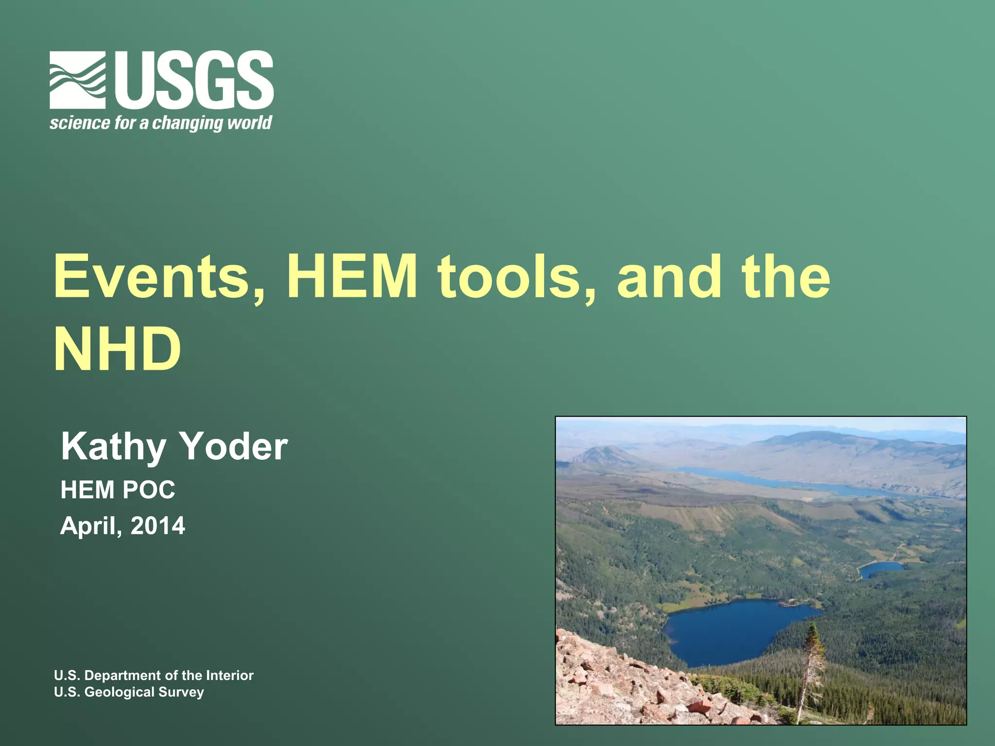 Connecting River 'Events' to the National Hydrography Dataset (NHD ...