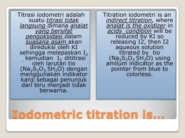 Yodo yodimetri | PPTX