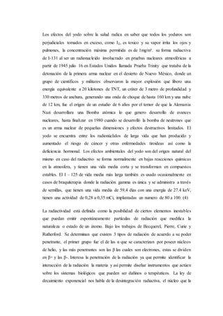 USO DE yODO RADIACTIVO | DOCX