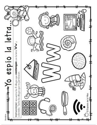 Yo espio la letra abecedario | PDF