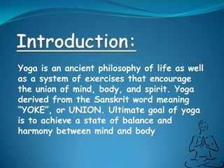 Yoga | PPTX | Hinduism | Religion & Spirituality
