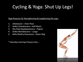 Yoga & Cycling Anatomy | PPTX