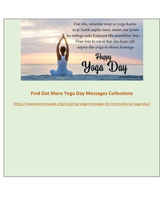 International Yoga Day Messages, Wishes, Yoga Quotes, Greetings | PDF