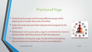 Yoga for stress management to improve the values | PPTX