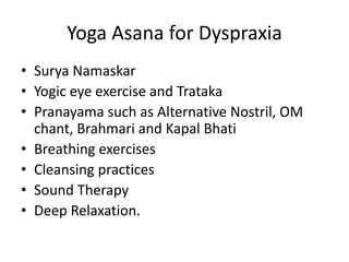 Yoga and dyspraxia | PPTX