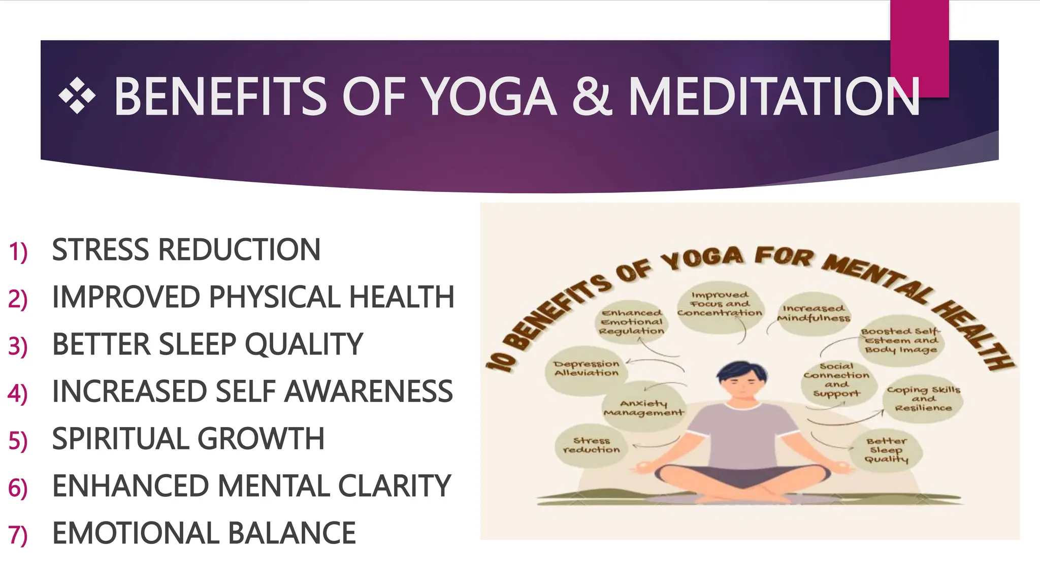 YOGA AND MEDITATION ppt for education purposes | PPT