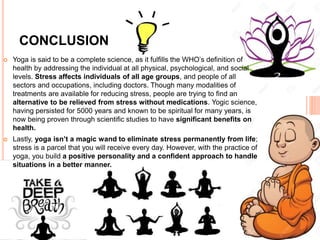 Yoga and stress | PPTX