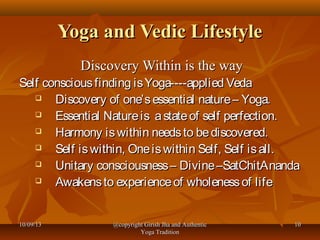Yoga and vedic lifestyle | PPT