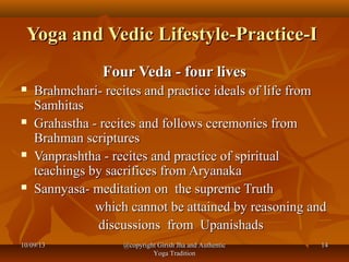 Yoga and vedic lifestyle | PPT